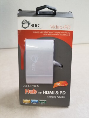 SIIG USB-C to 3-in-1 Multiport Video Adapter with PD Charging | eBay