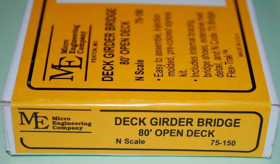 Micro Engineering N Scale Deck Girder Bridge 80' Open Deck | eBay