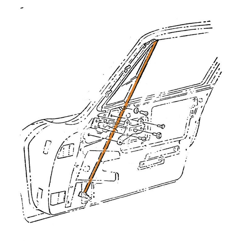 2pc Front Vertical Door Window Run Channels for 1963-67 C2 Corvette ...