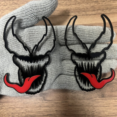 Aggressive Car Decoration Pair Custom Venomous Emblem Red Eye BADGES ...