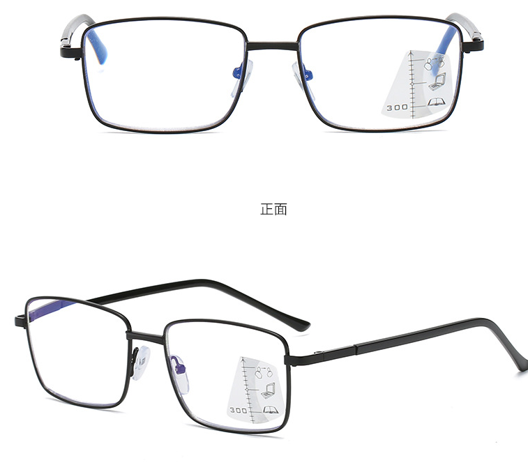 Progressive multifocal full frame reading glasses, anti blue light ...