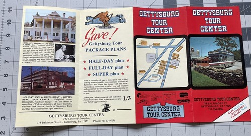 Vintage Gettysburg Tour Center Pamphlet | eBay