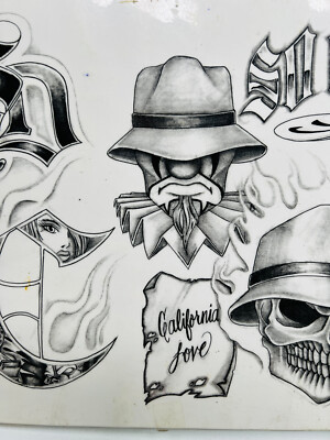 Cholo Skull Drawings