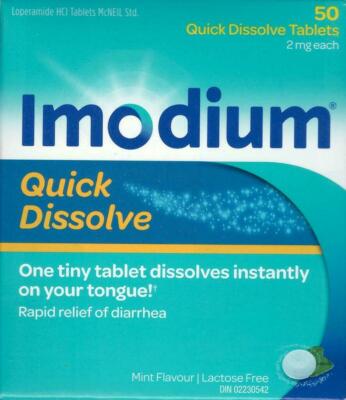 VALUE PACK Imodium Quick Dissolve Mint Flavor 50 Tablets Expiry 2026 ...
