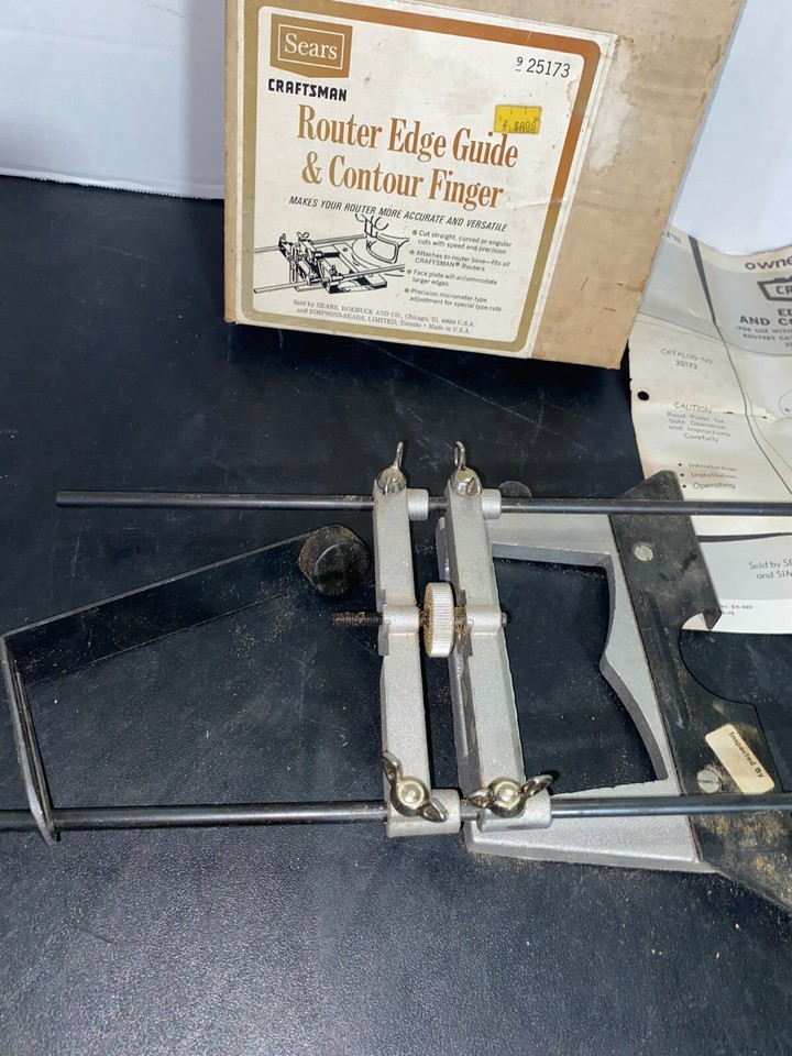 Vintage Sears Craftsman Router Edge Guide & Contour Finger 925173 | eBay