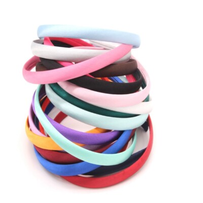 5PCS Multi-colored Headband Satin Headband Cloth Wrapper Material ...