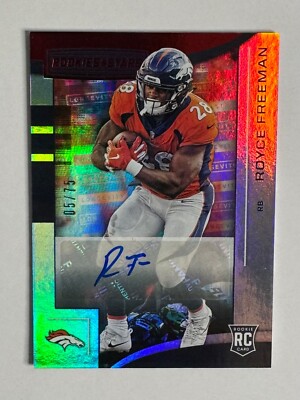 Royce Freeman 2018 Panini Rookies Stars R&S Longevity Signature RC AUTO ...