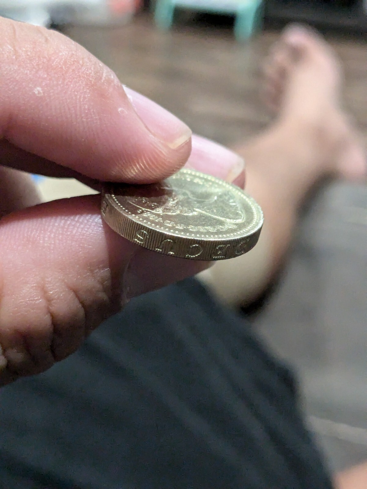 1983 QUEEN ELIZABETH II ONE POUND COIN WITH UPSIDE DOWN LETTERING ON ...