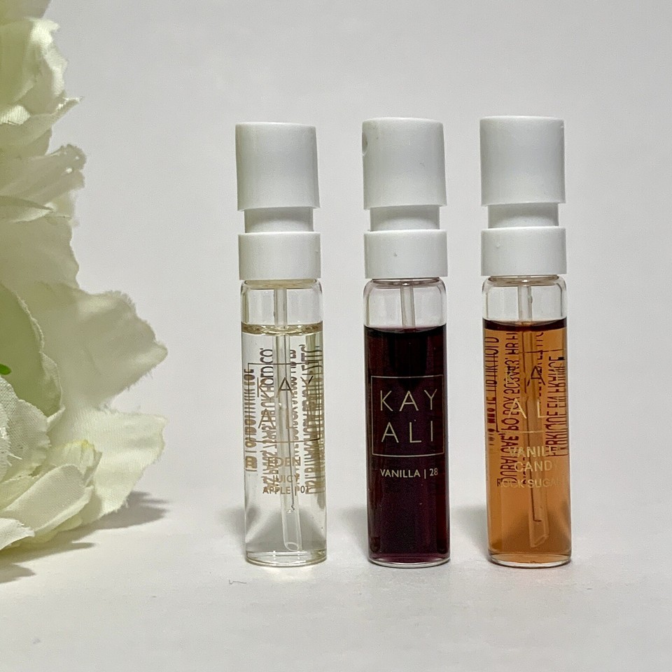 3 Kayali Perfume Sample Collection Women Vials Spray Set 1.5ml/0.05oz ...