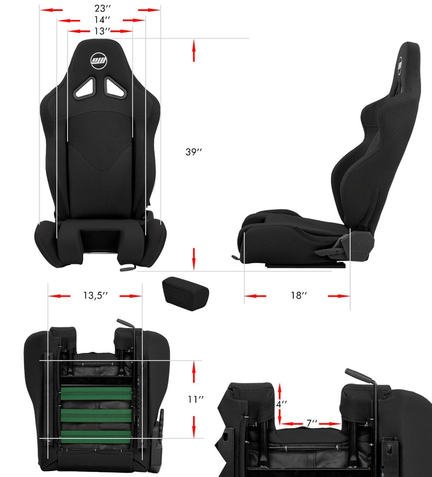 OpenWheeler SimFab Flight and Sim Racing Cockpit Seat With Functional ...