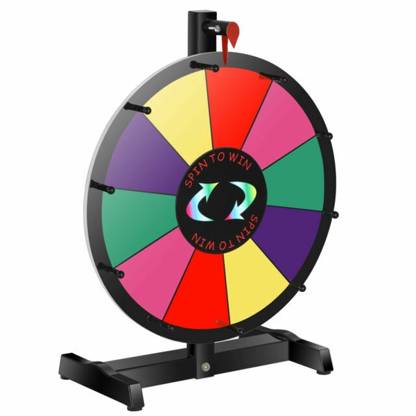 10 Slots Color Prize Wheel Spinner With Dry Erase as Customized Gifts ...
