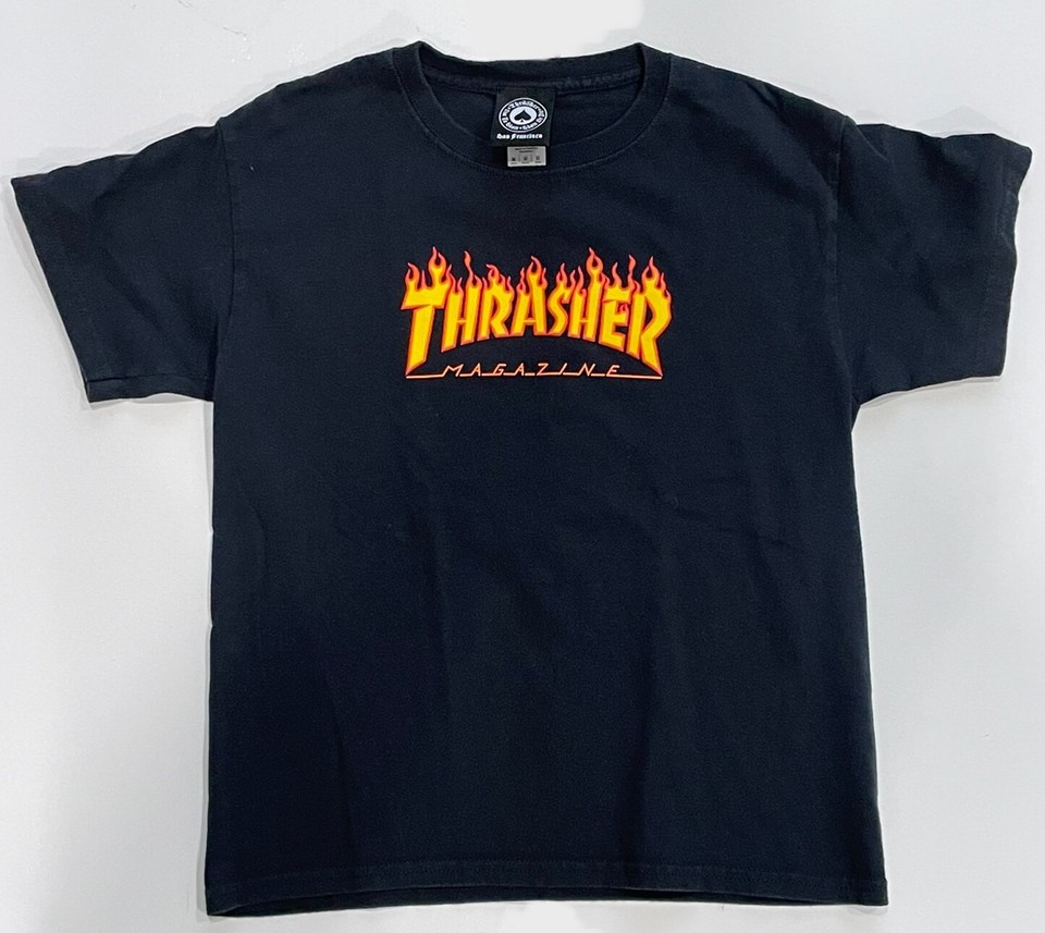 THRASHER skateboard San Francisco skate officially licensed black shirt ...