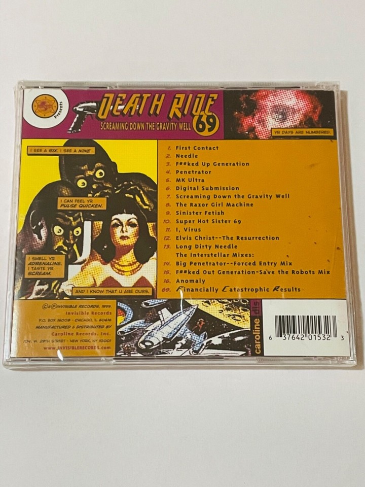 DEATH RIDE 69 Screaming Down The Gravity Well CD US 1999 RARE BRAND NEW ...