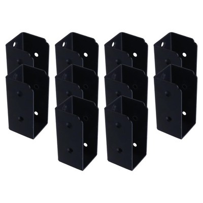 Deck Railing Brackets for 1.5x3.5 Wood Posts, Heavy Duty Iron ...