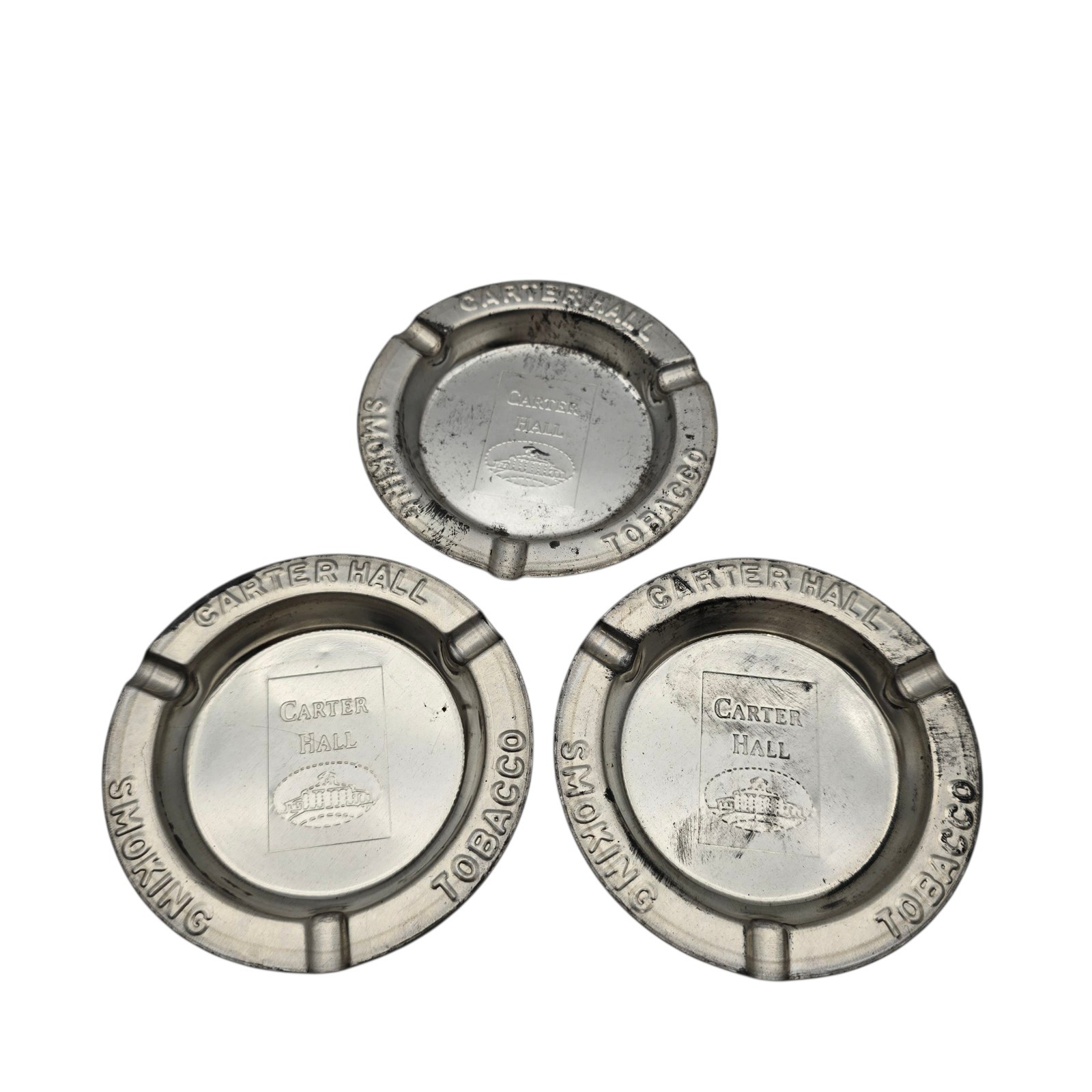 Set Of 3 Vintage Metal Carter Hall Advertising Tobacco Cigarette ...