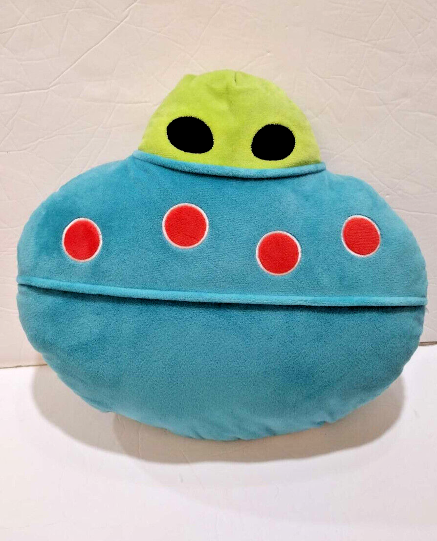 Target Bullseye Playground UFO Alien Throw Pillow Blue Green Spaceship ...