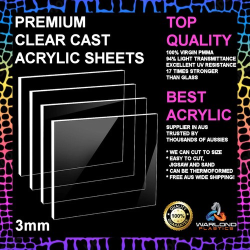 PREMIUM CLEAR PERSPEX ACRYLIC SHEETS 3mm THICK【UP TO 15% OFF】 FREE ...