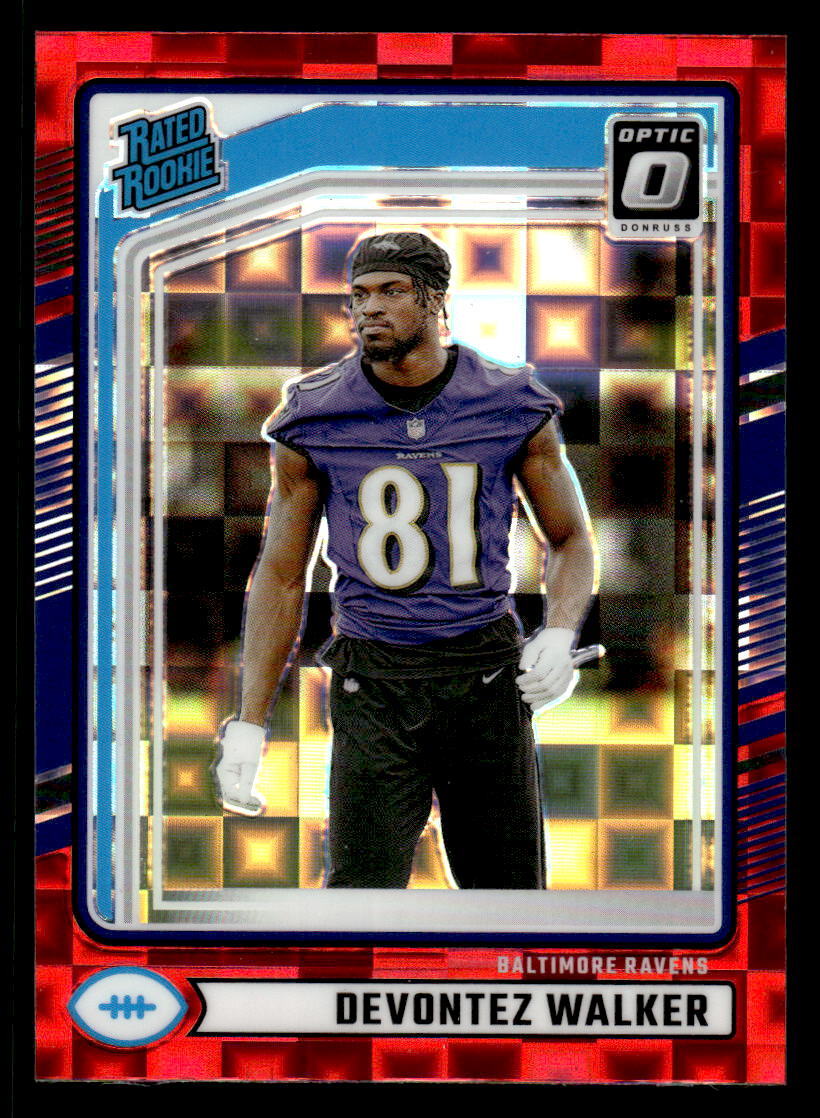 2024 Donruss #345 Devontez Walker Optic Red Pandora Prizm Rookie Ravens ...