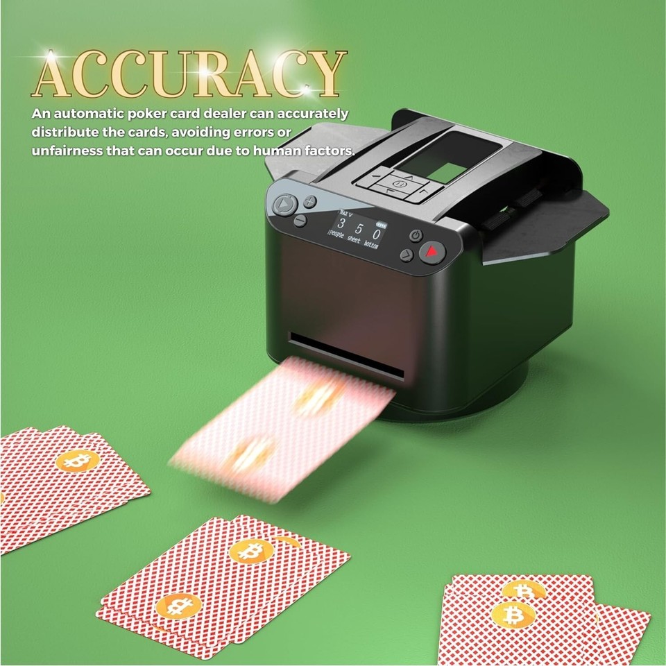 Automatic Card Shuffler and Dealer, 2 in 1 360° Rotating Card Shuffling+Dealing | eBay
