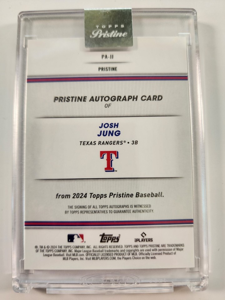 2024 Topps Pristine Josh Jung Auto Purple Refractor 77/99 | eBay
