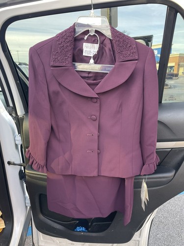 WOMENS SUIT MAGGIE LONDON SUIT WOMENS GRAY SUIT 2-Piece Suit SIZE 8 New ...