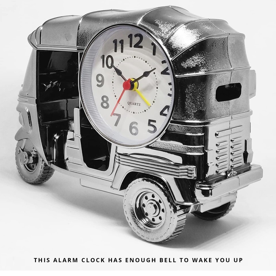 Alarm Clocks Bedside Ticking Table Clock With Analog Display Desk Clock ...