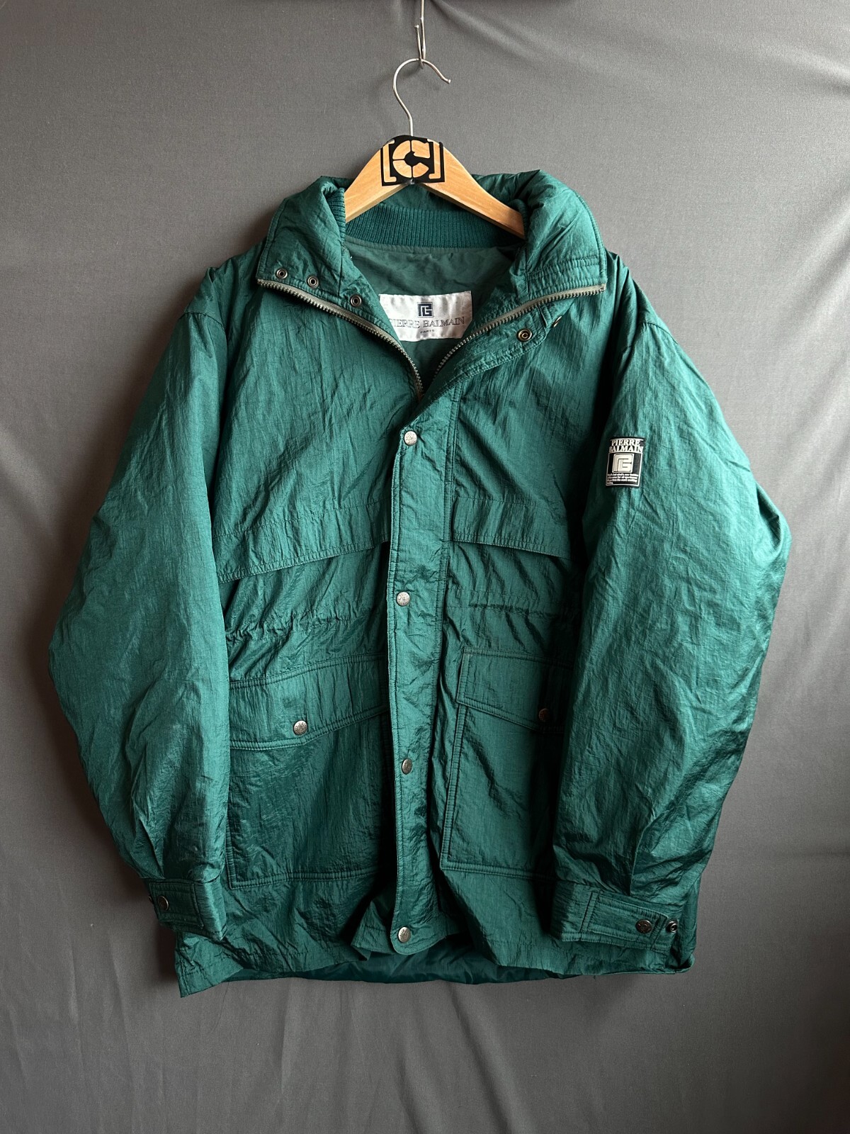 RARE VINTAGE Pierre Balmain Ski Jacket Mens LArge Gre… - Gem