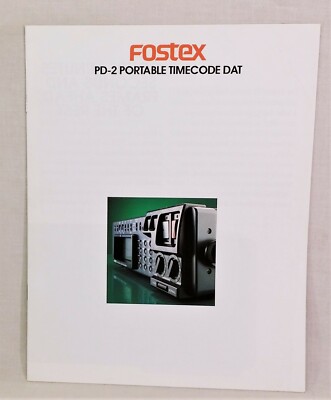 Vintage Fostex PD-2 Portable Time Code DAT Brochure, 6 pp | eBay