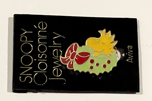 VINTAGE PEANUTS AVIVA CHRISTMAS CLOISONNE WOODSTOCK PIN | eBay