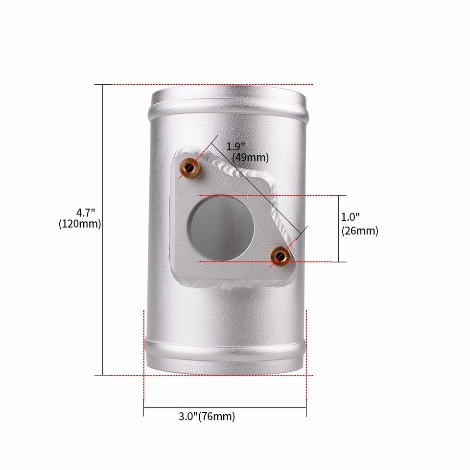 76mm Mass Air Flow Sensor Adapter Intake Pipe Tube For Subaru/Mazda | eBay