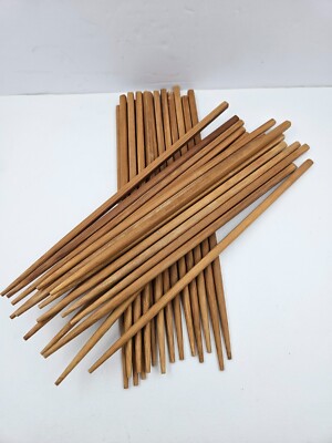 Chopsticks Set of 15 Natural Wooden Bamboo Reusable 9 in Chopsticks 30 ...