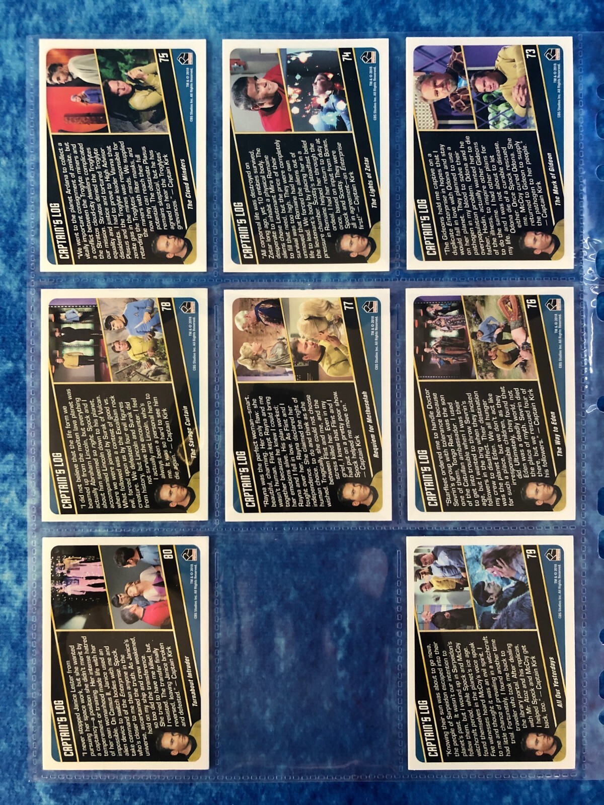 Star Trek TOS: The Captain's Collection complete trading card base set ...