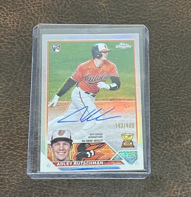 2023 Topps Chrome Adley Rutschman Rookie Auto Refractor /499 Card No ...