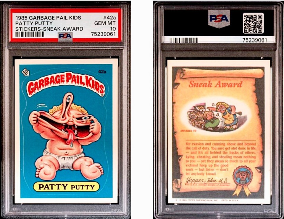 1985 GARBAGE PAIL KIDS *RARE* 1/1 PSA 10 (PATTY PUTTY) *UNIQUE* ((SNEAK ...