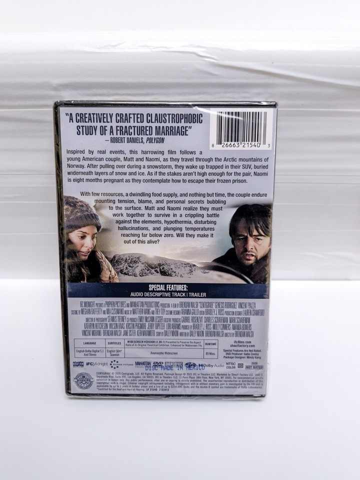 Centigrade (DVD, 2020) Vincent Piazza IFC Film Series RARE OOP HTF NEW ...