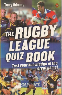 SPORT , RUGBY LEAGUE QUIZ BOOK by TONY ADAMS | eBay UK