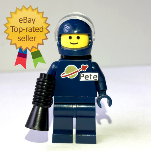 REAL LEGO Classic Dark Blue Spaceman PAD PRINTED NOT PAINTED! Helmet ...