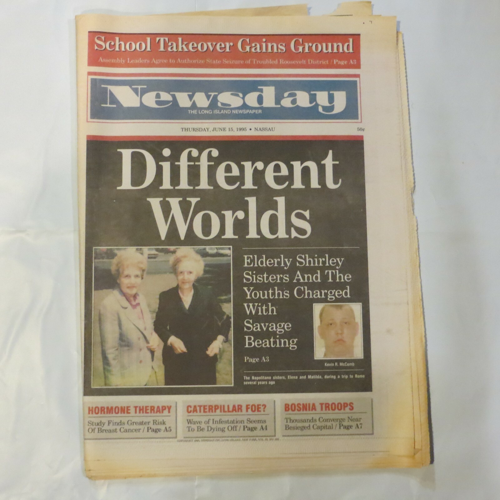 Newsday Long Island Newspaper June 15 1995 Shirley Sisters Hormone ...