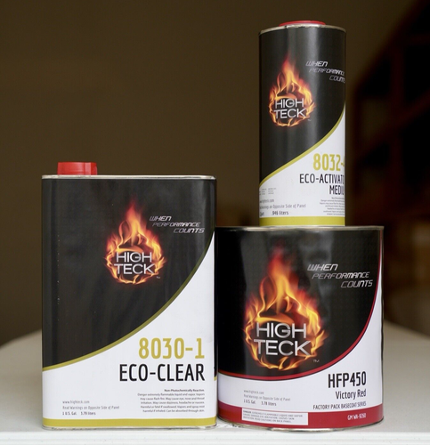 High Teck 8030 Victory Red Basecoat Paint & Clearcoat Gallon Kit GM ...