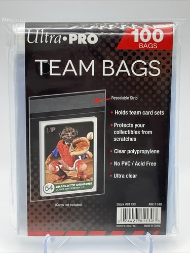 Ultra Pro TEAM Bags 1 Pack of 100 Resealable Team Bags | eBay