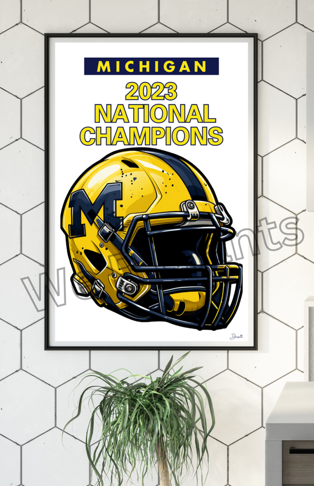 Michigan Wolverines National Championship Poster 11x17 Wolverines ...