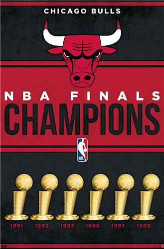 CHICAGO BULLS - CHAMPIONS POSTER - 22x34 - 23896 | eBay