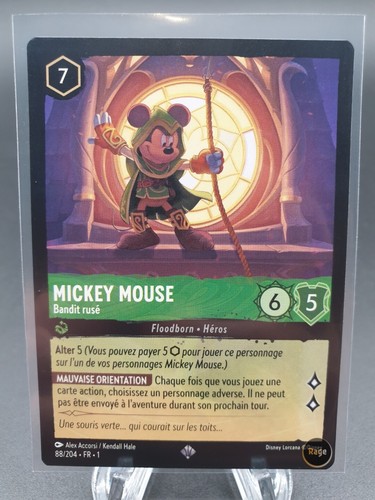 Mickey Mouse : Bandit rusé 88/204 - Très Rare - Disney Lorcana FR First ...