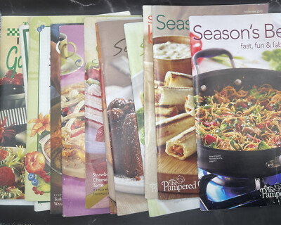 Lot Of 13 Pampered Chef Pamphlet Cookbooks Seasons Best Garnishes | eBay