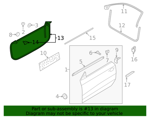 Genuine Audi Surround Weather-Strip 8T0-837-911-G | eBay