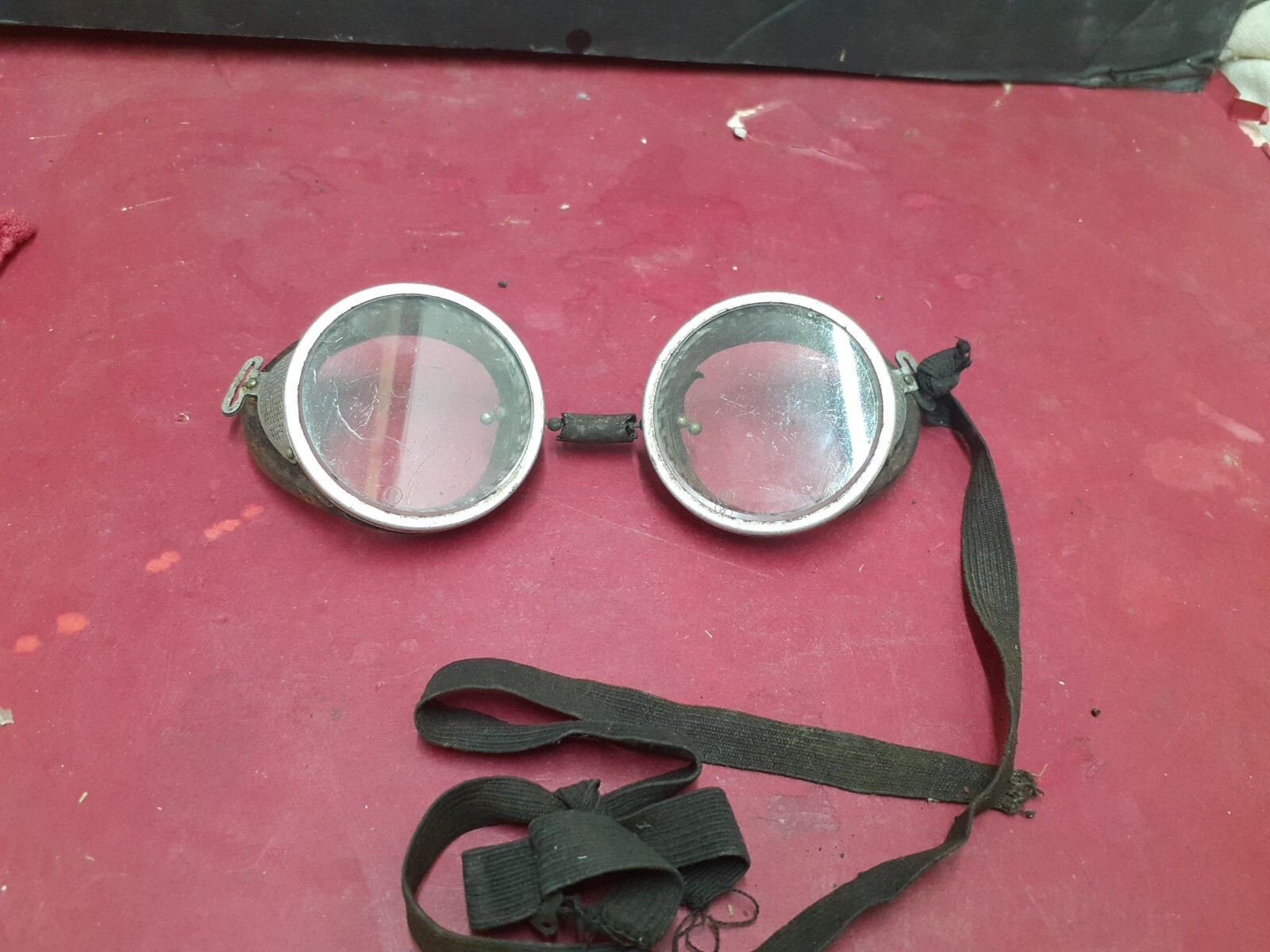 Vintage Safety Goggles clear glass lens steampunk cos… - Gem