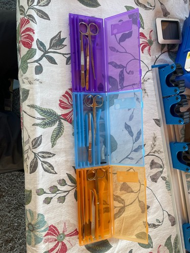 3 Sets of Fine Science Tools 20830-00 05 06 Trident Scissors Forceps ...