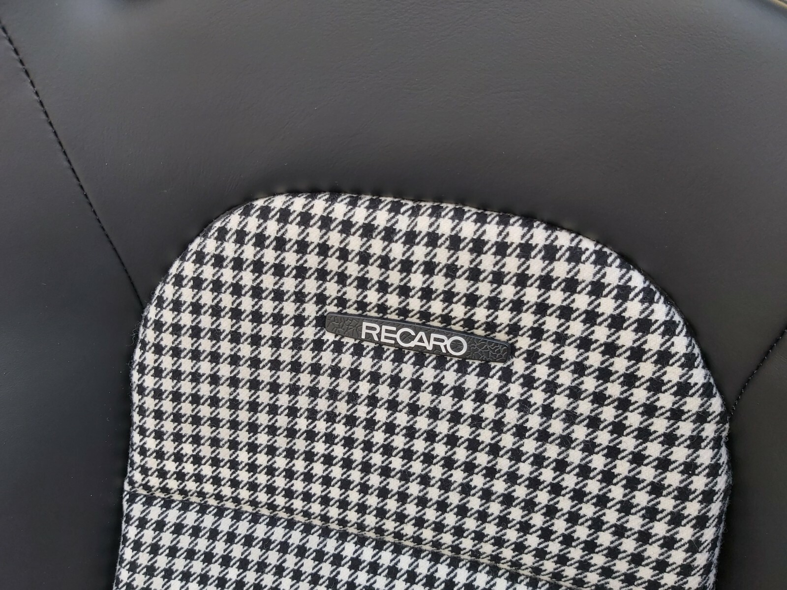 RECARO CLASSIC POLE POSITION SEAT, REAL LEATHER / PEPITA FABRIC, BRAND ...