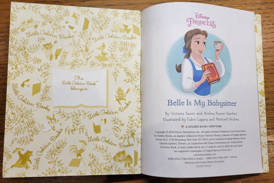 Little Golden Book Disney Princess Belle Is My Babysitter 9780736435024 ...
