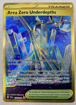 Pokemon TCG - Stellar Crown - Area Zero Underdepths Gold Hyper Rare 174 ...